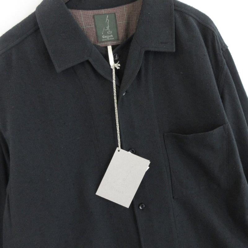 未使用 Gorsch the merry coachman ゴーシュ COTTON SILKNEP LAYERED OPEN COLLAR ...
