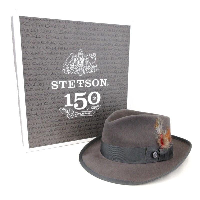 美品 STETSON ステットソン フェドラハット ウィペット TFWIPTB10230373 ファーフェルト USA製 WHIPPET グレー 59 20017416 : クラシック ...