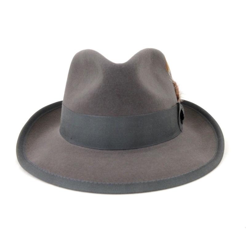 美品 STETSON ステットソン フェドラハット ウィペット TFWIPTB10230373 ファーフェルト USA製 WHIPPET グレー 59 20017416 : クラシック ...