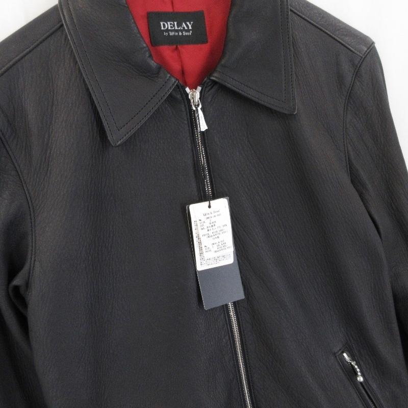 未使用 DELAY by win&sons ディレイ バイ ウィンアンドサンズ シングルライダースジャケット DW14-JK-001 ディア ...