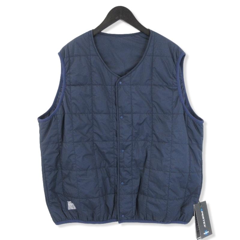 未使用 FreshService フレッシュサービス 23AW PERTEX QUANTUM REVERSIBLE PADDING VEST FSW-23-DW-177 NAVY L タグ付き ...
