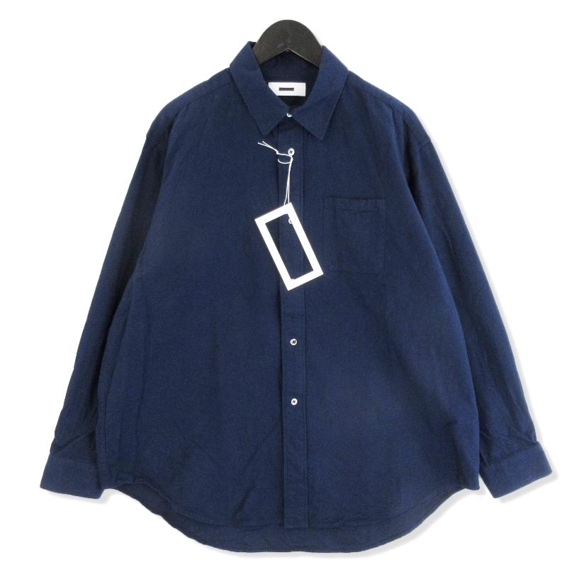 REVERBERATE リバーバレイト 長袖ワークシャツ FLANNEL SHIRT フランネルシャツ ネイビー 38 タグ付き ...