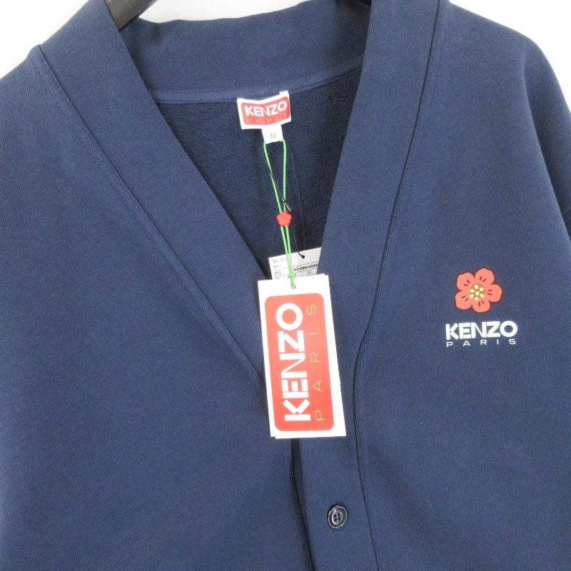 未使用 KENZO ケンゾー カーディガン FD55SW4464ME Boke Flower Jersey Cardigan? ボケフラワー ミッドナイトネイビー M 20018100 ...