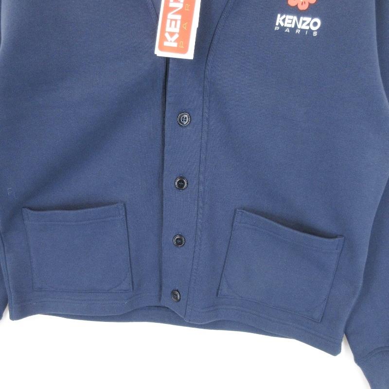 未使用 KENZO ケンゾー カーディガン FD55SW4464ME Boke Flower Jersey Cardigan? ボケフラワー ミッドナイトネイビー M 20018100 ...