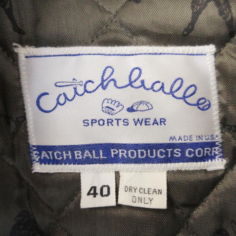 CATCHBALL Sports Wear キャッチボール ファラオコート USA製 ウールメルトン ロングスタジャン ヘチマ襟 ブラック 黒 40 20018219 : 20018219 ...