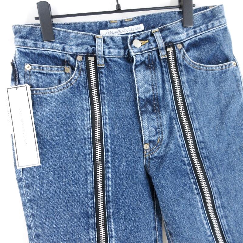 JOHN LAWRENCE SULLIVAN 未使用 ジョンローレンスサリバン デニムパンツ JLS-02-20 WASHED DENIM ZIPPED インディゴ 46 20018358 ...