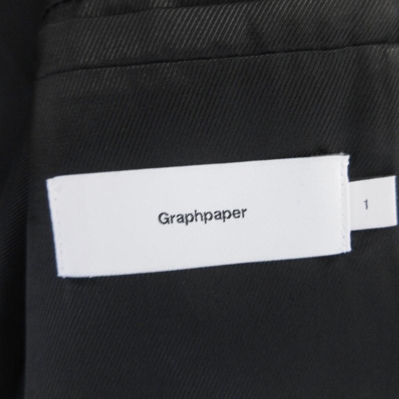 美品 Graphpaper グラフペーパー Wool Doeskin Long Jacket GM233-20245B ドロップショルダー ブラック 黒 1 20019404 : クラシック ...