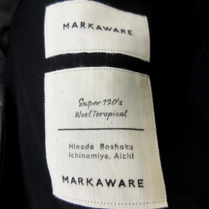 未使用 MARKAWARE マーカウェア フラットフロントトラウザー A21B-06PT01C 21SS FLAT FRONT TROUSERS CHARCOAL 1 タグ付き ...