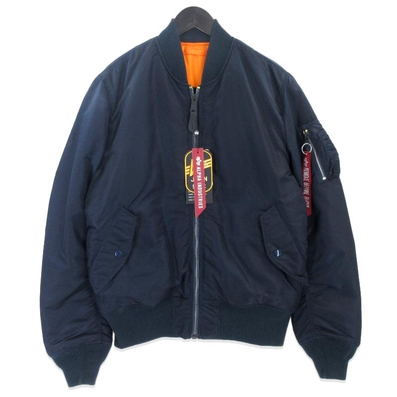 未使用 ALPHA INDUSTRIES アルファ インダストリーズ MA-1 20004-467 フライトジャケット ブルゾン RP.BLUE XL タグ付き 20019576 ...