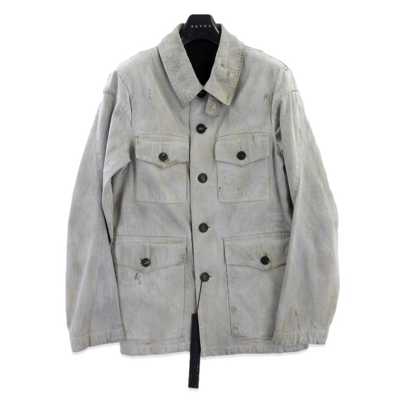 未使用 DEVOA デヴォア ブリーチド デニムジャケット JKI-ZBVH Jacket Bleached Denim ブリーチ加工 グレー 2 タグ付き 20020050 : クラシック ...