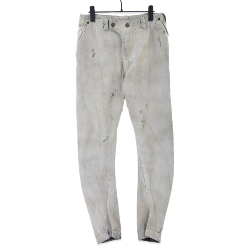 未使用 DEVOA デヴォア ブリーチド デニムパンツ PTJ-DHBCS Slim Pants Bleached Denim スリムパンツ グレー 1 タグ付き 20020103 ...