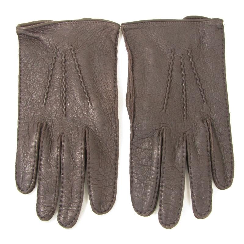 DENTS デンツ グローブ ペッカリー レザー アンライニング 英国製 手袋 ダークブラウン 7.5 22000055 : クラシック - 通販 - Yahoo!ショッピング
