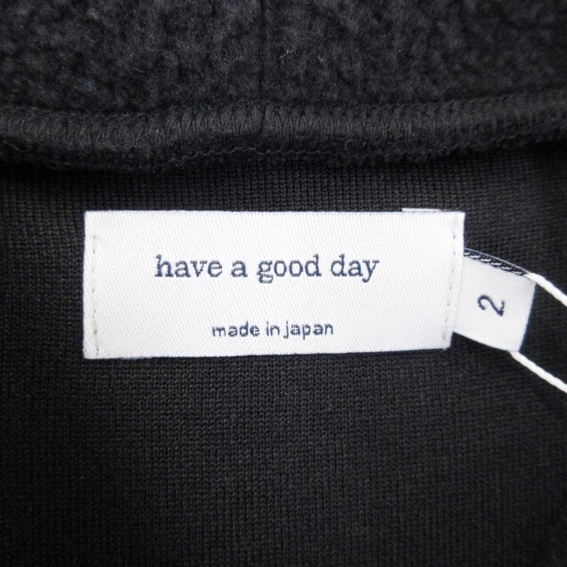 未使用 have a good day ハブアグッドデイ フリースモックネック HGD-304 Mockneck Loose L/S tee 黒 2 タグ付き 22000271 : クラシック ...