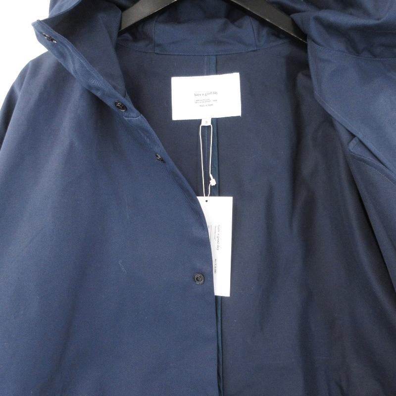 未使用 have a good day ハブアグッドデイ フーデッドコート HGD-162 Hooded Coat フード付 ネイビー 3 タグ付き 22000453 : クラシック - 通販 ...