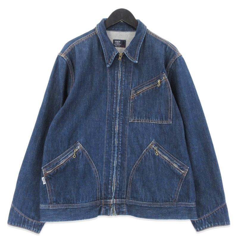 M&M CUSTOM PERFORMANCE エムアンドエム カスタムパフォーマンス デニムジャケット M&M-015 ジップアップ インディゴ L 22001543 : 22001543 ...