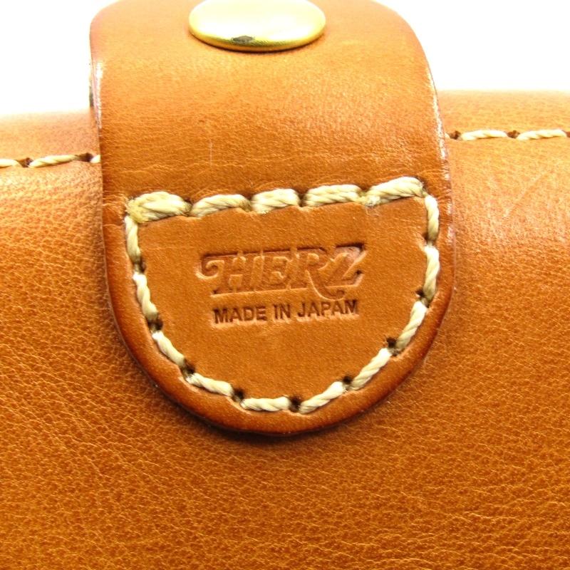 HERZ ヘルツ ガマ口ポーチ KF-143 Mサイズ スターレ ソフトレザー ボタン留め キャメル 24001239 : クラシック - 通販 - Yahoo!ショッピング