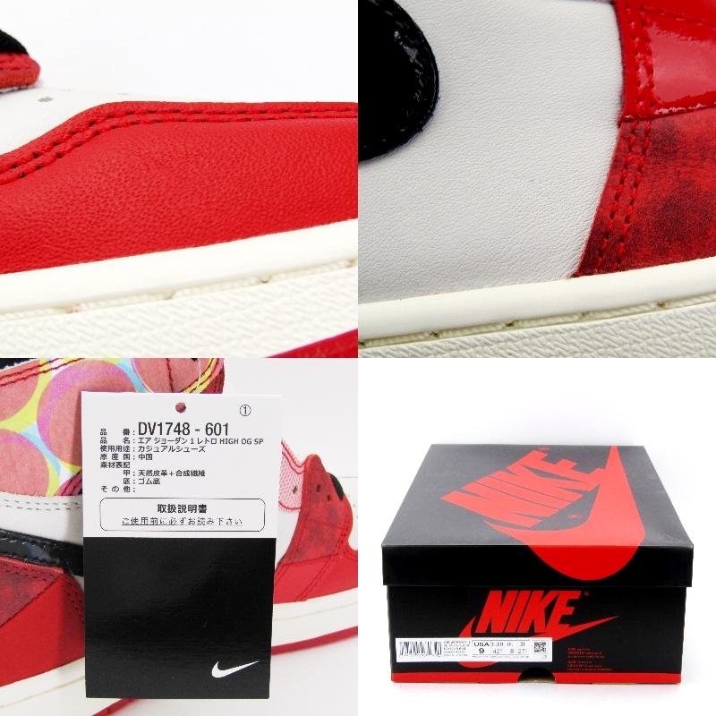 NIKE 未使用 ナイキ 27cm AIR JORDAN 1 HIGH OG SP DV1748-601 エアジョーダン1 スパイダーマン ...