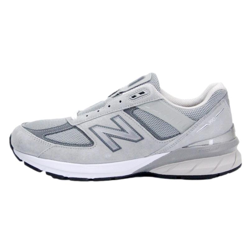 未使用 new balance ニューバランス 28.5cm M990GL5 TPU 990V5 USA製 ピッグスキンスエード メッシュ ENCAP グレー 24002239 : ...