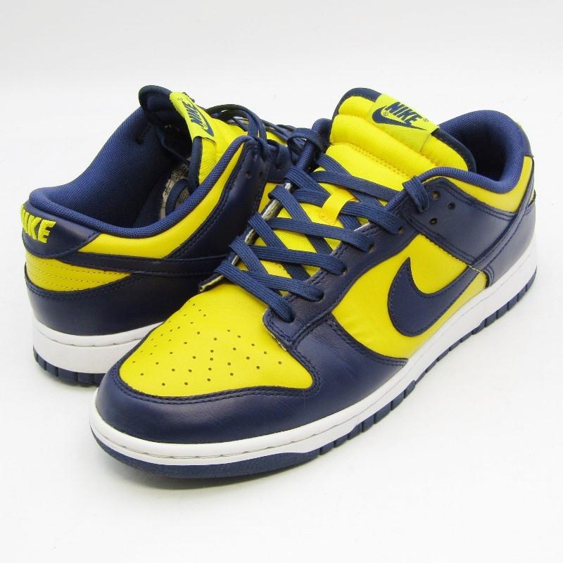 NIKE 美品 ナイキ 29cm DUNK LOW RETRO DD1391-700 ダンク ミシガン VARSITY MAIZE/MIDNIGHT NAVY 24002619 : クラシック ...