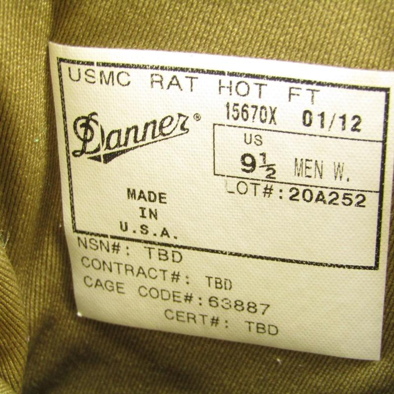 Danner 美品 ダナー US9.5 27.5cm コンバットブーツ 15670X USMC RAT HOT FT ラットブーツ 米海兵隊 ...