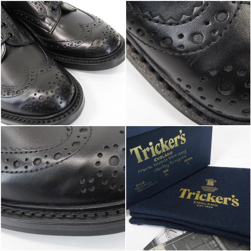 Tricker's 未使用 トリッカーズ UK6 カントリーシューズ 5633/10 BOURTON ボックスカーフ バートン ブラック 黒 24002755 : クラシック - 通販 ...