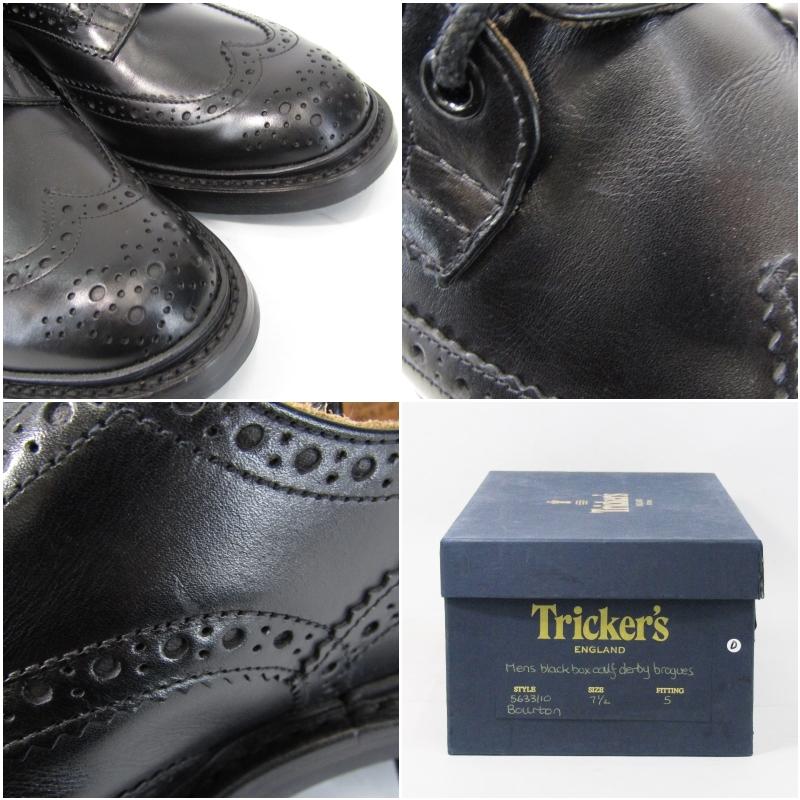 Tricker's 未使用 トリッカーズ UK7.5 カントリーシューズ 5633/10 BOURTON ボックスカーフ バートン ブラック 黒 24002759 : クラシック - 通販 ...