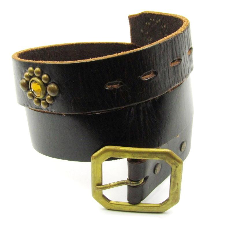 HTC エイチティーシー ベルト フラワー スタッズ ライトブルーストーン 5穴 ブラック 黒 36 24002803 : クラシック - 通販 - Yahoo!ショッピング