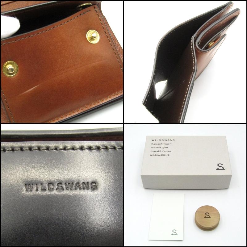 WILDSWANS 美品 ワイルドスワンズ 三つ折り財布 シェルコードバン ENO ミニ財布 日本製 内装FGB ブラック/ダークステイン 24003230 : クラシック - 通販 ...