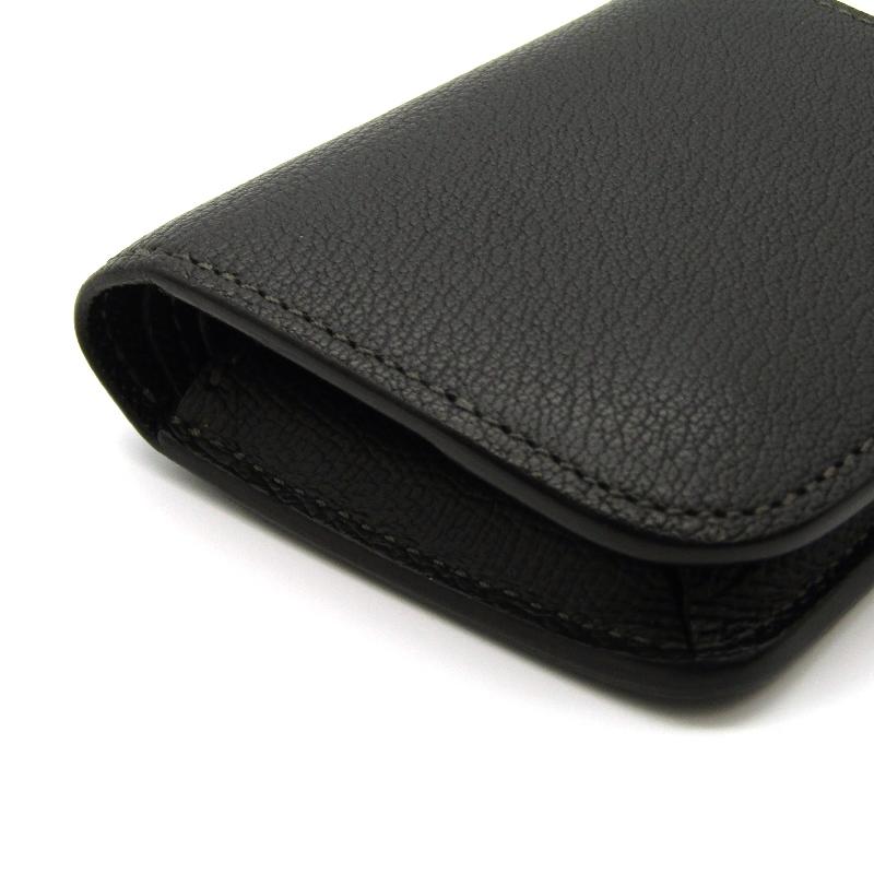 WILDSWANS 美品 ワイルドスワンズ ミニ財布 アルランゴート CASA カーサ 山羊革 二つ折り 内装ダービー ノアール ...