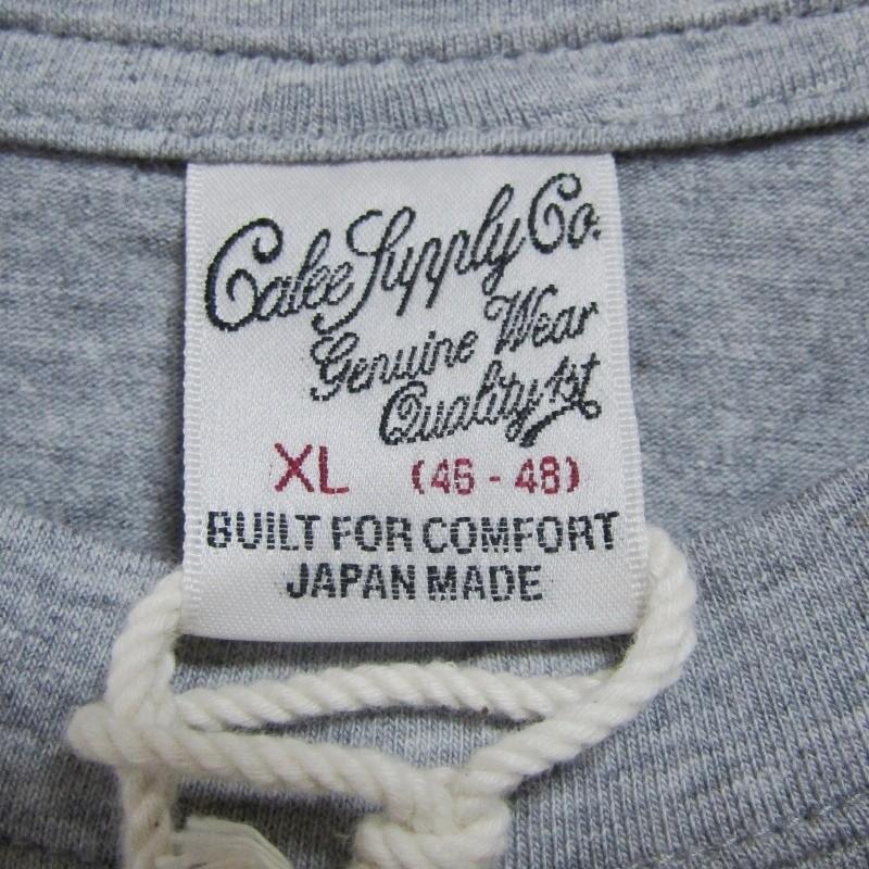 未使用 CALEE キャリー 19SS 半袖Tシャツ CL-19SS052 プリント ロゴ クルーネック Main logo t-shirt Tee グレー XL メンズ 中古 ...
