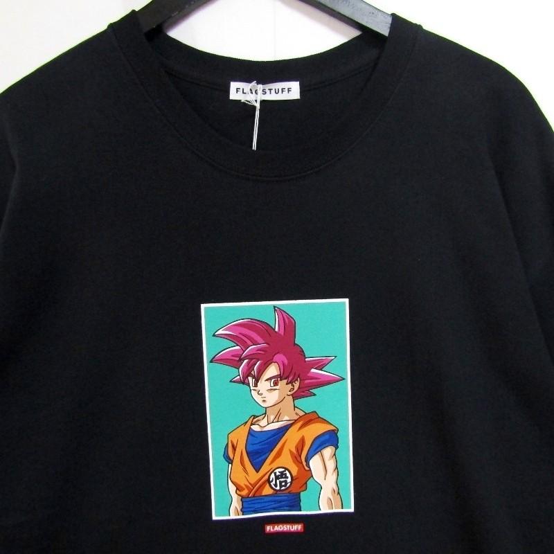 未使用 FLAGSTUFF フラッグスタッフ 半袖Tシャツ 19AW-FS×DB-06 DRAGON BALL ドラゴンボール 悟空 ブラック 黒 XL メンズ 中古 27002580 ...
