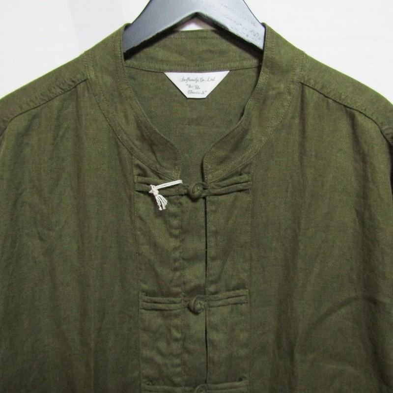未使用 ANDFAMILYS アンドファミリー 半袖シャツ JKH-1906565 KFU LINEN H-JACKET カンフー ...