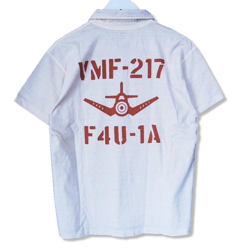 TOYS McCOY 未使用 トイズマッコイ 半袖ポロシャツ TMC1616 U.S.M.C. VMF-217 バッグスバニー ベージュ XL ...