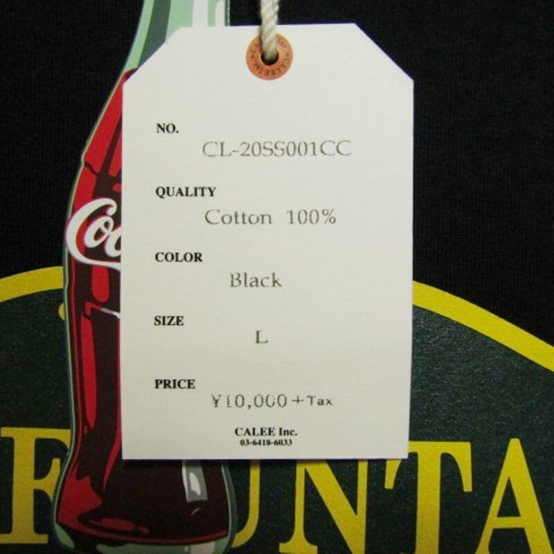 CALEE 未使用 × COCA COLA キャリー emblem t-shirt CL-20SS001CC コカコーラ 半袖Tシャツ ブラック 黒 L タグ付き 27101213 ...
