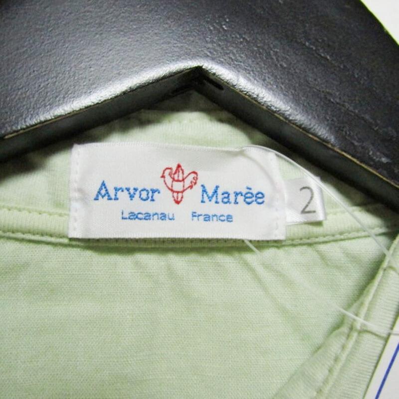 未使用 ARVOR MAREE アルボーマレー 半袖シャツ FUHAKU PETITE SAILOR POLO コットン ミニショールカラー HERB 2 タグ付き 27101257 : ...