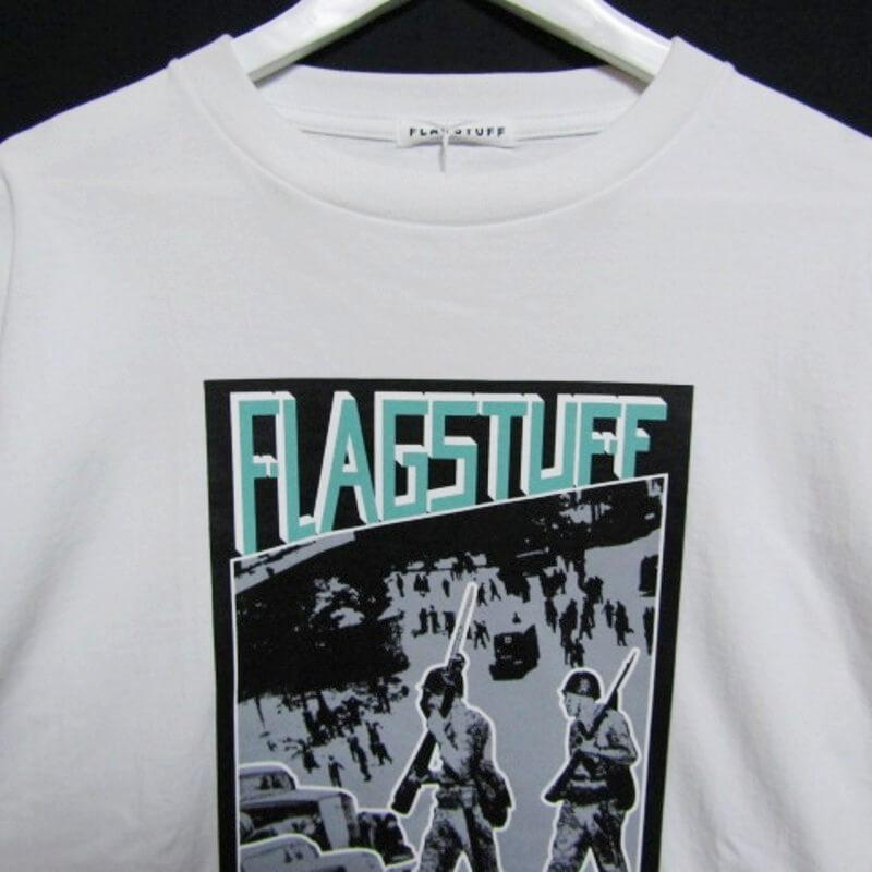 未使用 FLAGSTUFF フラグスタフ 長袖Tシャツ 21SS-FS-56 march L/S TEE プリント ホワイト 白 L タグ付き 27101404 : 27101404 ...