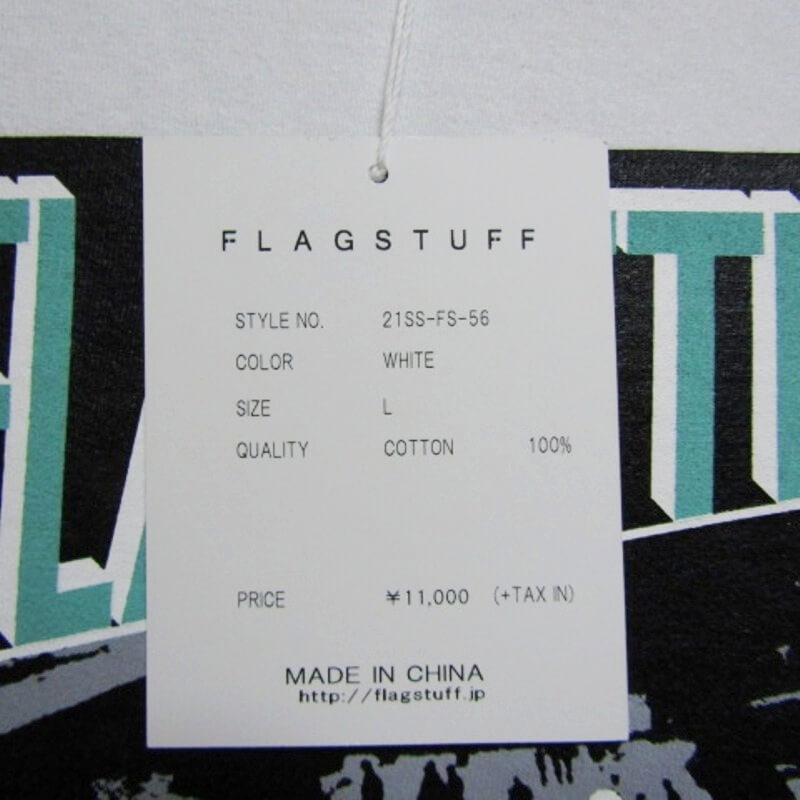 未使用 FLAGSTUFF フラグスタフ 長袖Tシャツ 21SS-FS-56 march L/S TEE プリント ホワイト 白 L タグ付き 27101404 : 27101404 ...