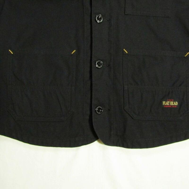 THE FLATHEAD フラッドヘッド ダックワークベスト FN-OJ-CV002 DUCK WORK VEST コットン ブラック 黒 40 タグ付き 27101564 : クラシック ...