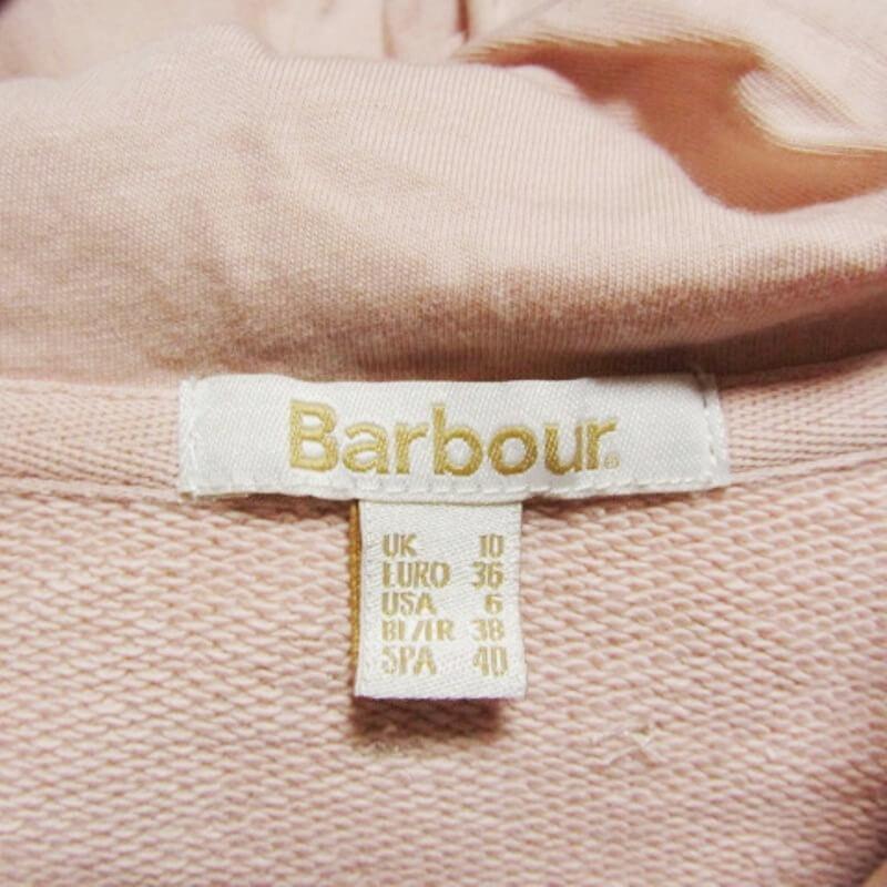 美品 Barbour バブアー プルオーバーパーカー LOL0391 レディース 刺繍 ピンク 36 27101980 :27101980 ...