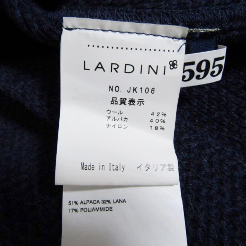 LARDINI ラルディーニ アルパカ ウールジャケット JK106 2釦 JJLJM19 イタリア製 ニットジャケット ネイビー 紺 XXS 27103318 : クラシック - 通販 ...