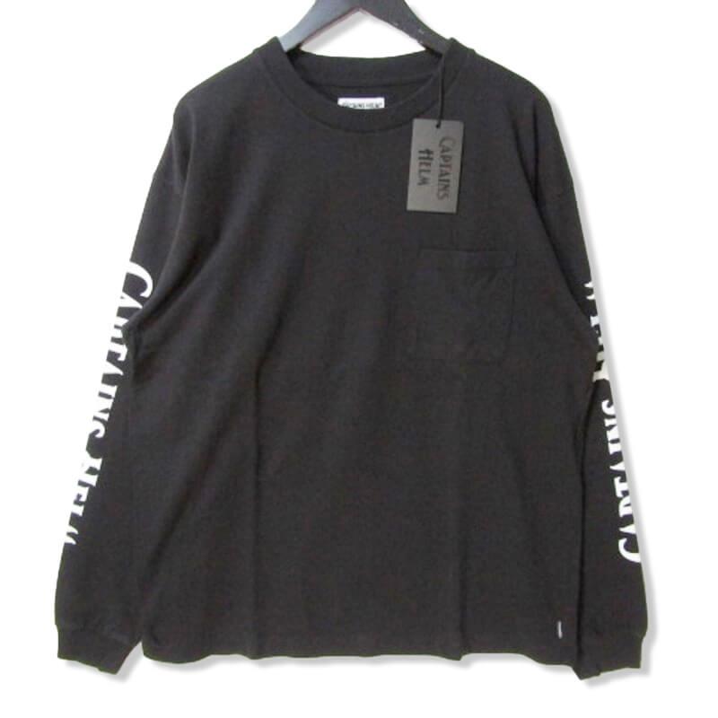 未使用 CAPTAINS HELM キャプテンズヘルム 長袖Tシャツ CH23-SS-T01 TTB LOGO LS TEE 黒 XL タグ ...