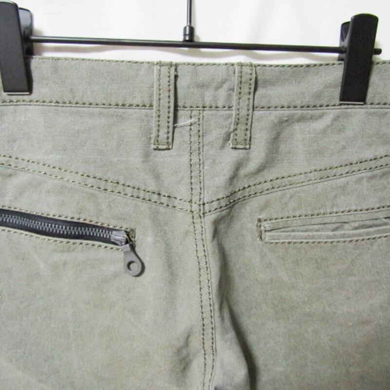 ISAMU KATAYAMA BACKLASH バックラッシュ クロップドパンツ 1047-03 USEDミリタリーテント生地ショートパンツ カーキ M 27103627 : クラシック ...