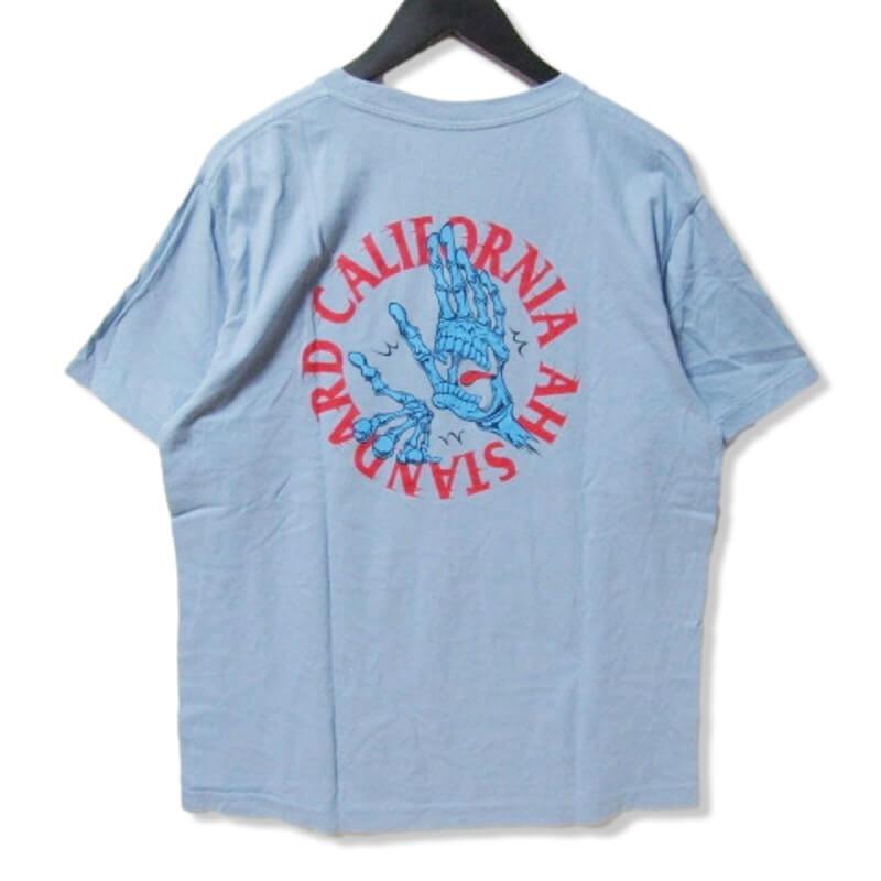 STANDARD CALIFORNIA スタンダードカリフォルニア 半袖Tシャツ AH × SD Clap Your Hands Komy プリント Tee ブルー M タグ付き ...