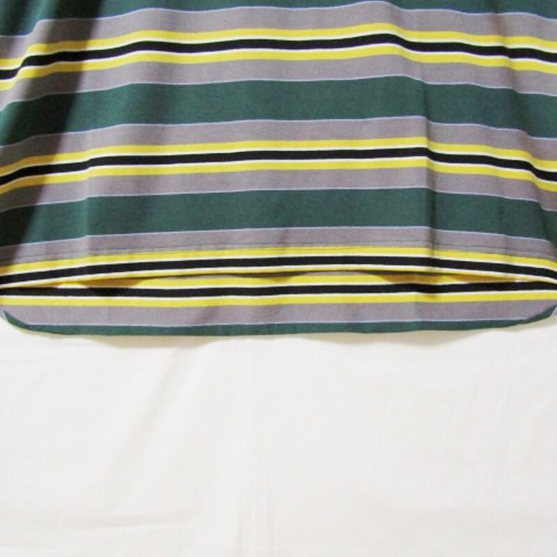 未使用 WHIMSY ウィムジー 長袖Tシャツ SNAP SLEEVE BORDER TOP ボーダー ポケット Tee ベージュ グリーン L タグ付き 27104056 : クラシック ...