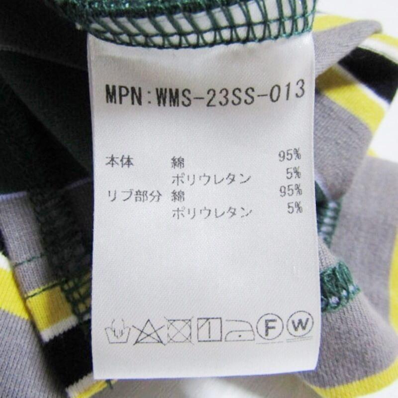 未使用 WHIMSY ウィムジー 長袖Tシャツ SNAP SLEEVE BORDER TOP ボーダー ポケット Tee ベージュ グリーン L タグ付き 27104056 : クラシック ...