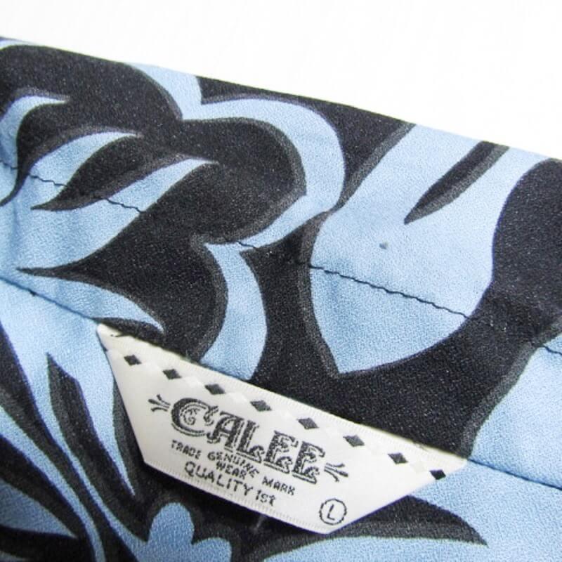 CALEE キャリー フラワーパターンシャツ CL-22AW001SP 長袖 レーヨン 総柄 日本製 ブルー L 27104805 : クラシック - 通販 - Yahoo!ショッピング