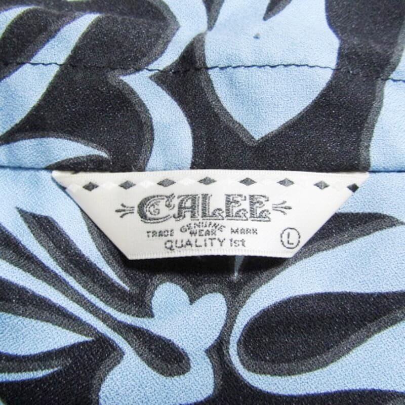 CALEE キャリー フラワーパターンシャツ CL-22AW001SP 長袖 レーヨン 総柄 日本製 ブルー L 27104805 : クラシック - 通販 - Yahoo!ショッピング