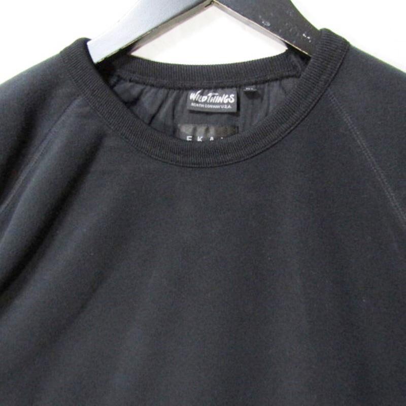 WILD THINGS 美品 WILDTHINGS × EKAL ワイルドシングス エカル POLATEC フリース プルオーバー WT22450KY-EK ドローコード付 ブラック 黒 M ...