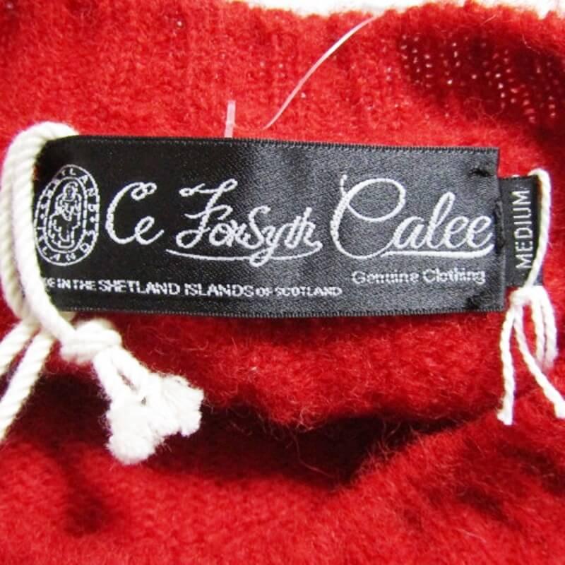 CALEE 未使用 ×Ce forsyth キャリー SHAGGY WOOL KNIT SWEATER CL-20AW001CEF クルーネック ニット レッド M タグ付き 27105019 ...