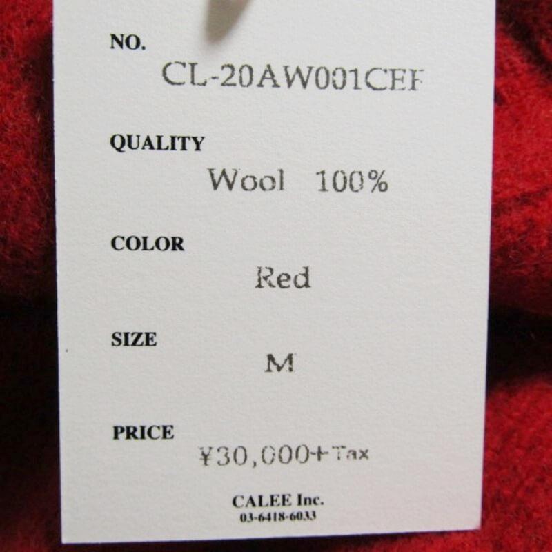 CALEE 未使用 ×Ce forsyth キャリー SHAGGY WOOL KNIT SWEATER CL-20AW001CEF クルーネック ニット レッド M タグ付き 27105019 ...